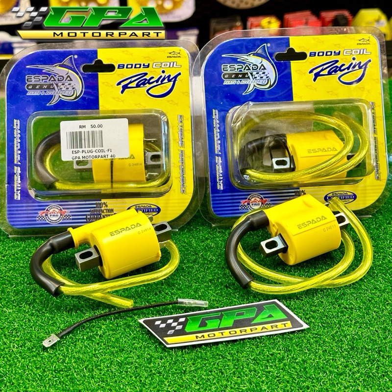 ESPADA RACING PLUG COIL FI NONFI CARBURETOR Y15 Y16 R15 RS150 RSX ...