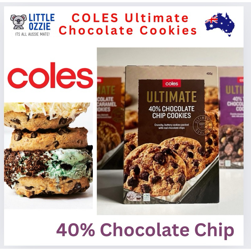 [Made in Australia 🇦🇺 ]Coles Ultimate Cookies 40% Chocolate Chip | 400g ...