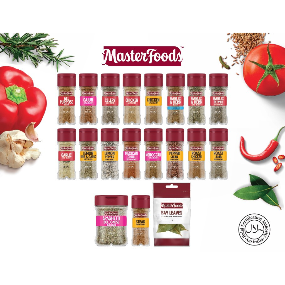 MASTERFOODS SALT SEASONING SPICE GROUND BLEND POWDER GARLIC LEMON ...