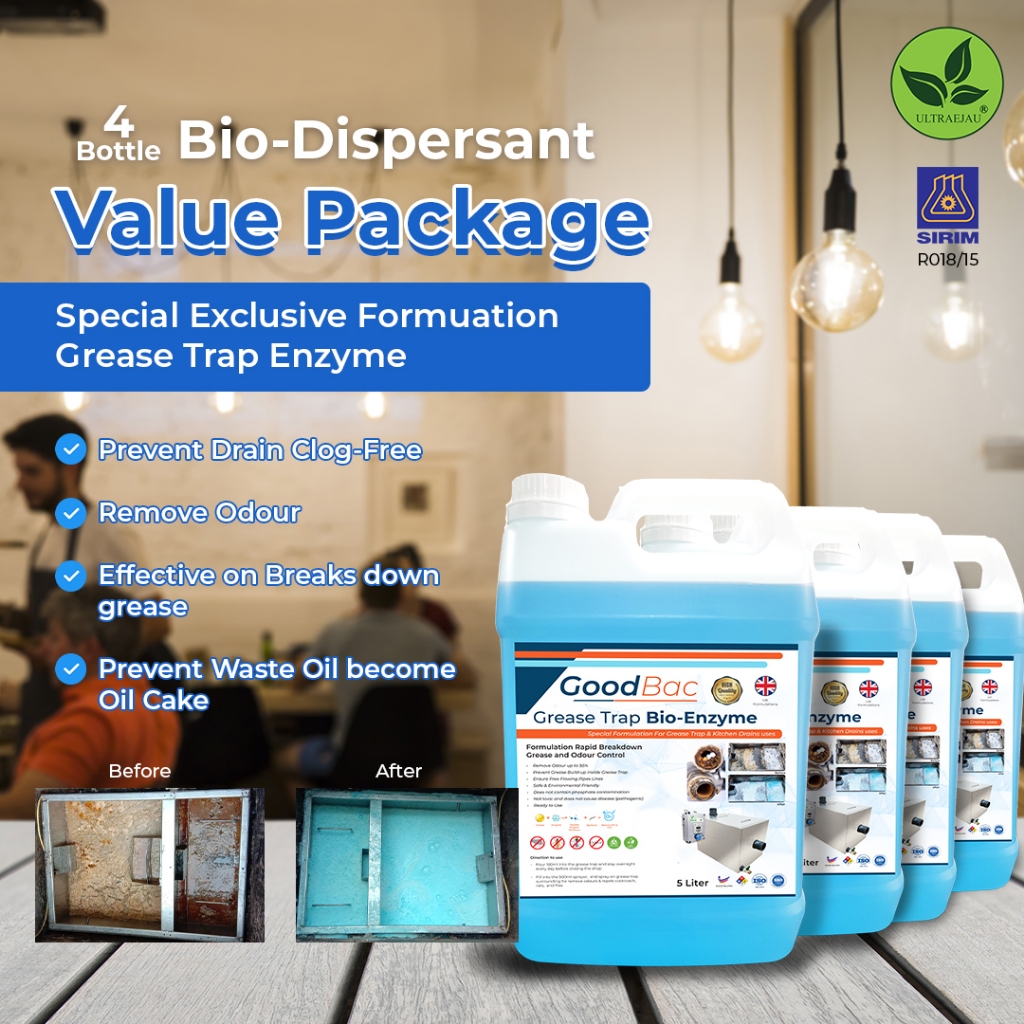[Promotion Package] UltraEjau Bio-dispersant 4 Bottles | Grease Trap ...