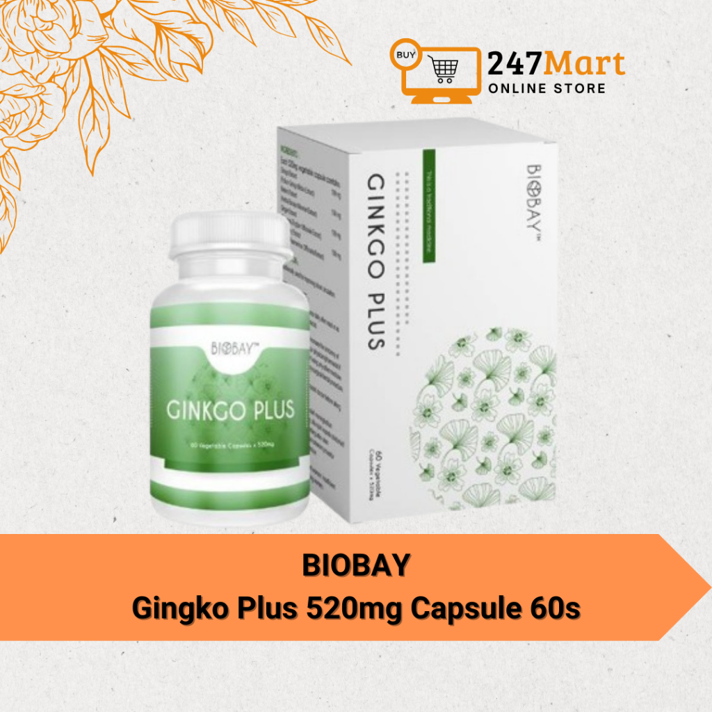 BIOBAY Gingko Plus 520mg Capsule 60's | Shopee Malaysia