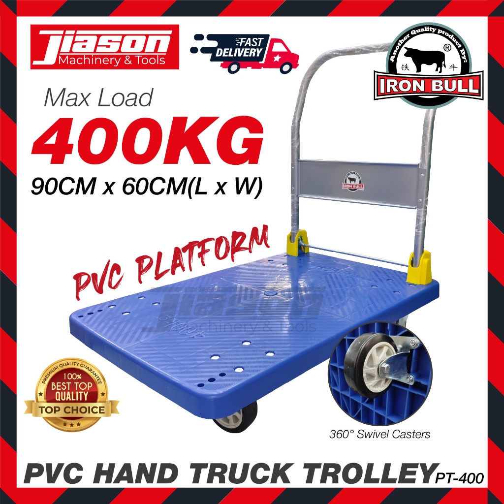 IRON BULL PT-400 / PT400 PVC Hand Truck Trolley 400Kg | Shopee Malaysia