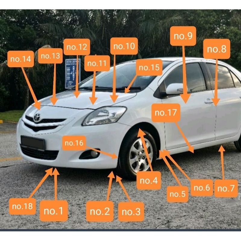 toyota vios ncp 93 body clip | Shopee Malaysia