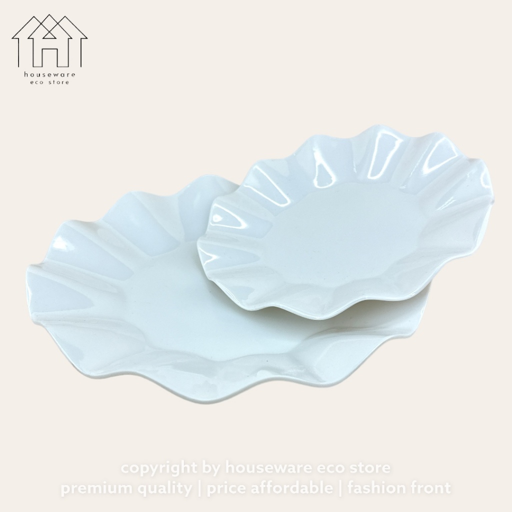 Melamine Round Flower Plate | White Bone Dish Imitation | Dish Disc ...
