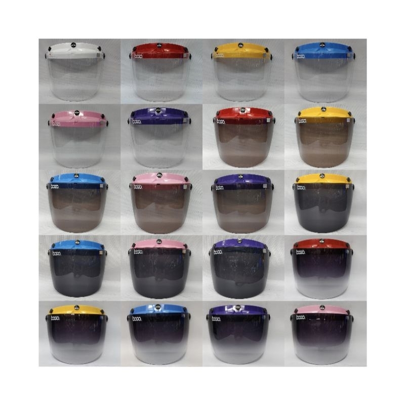 ORIGINAL BOGO COLOUR CAP 3 BUTTON VISOR TINTED/ DARK GREY/2 TONE/CLEAR ...