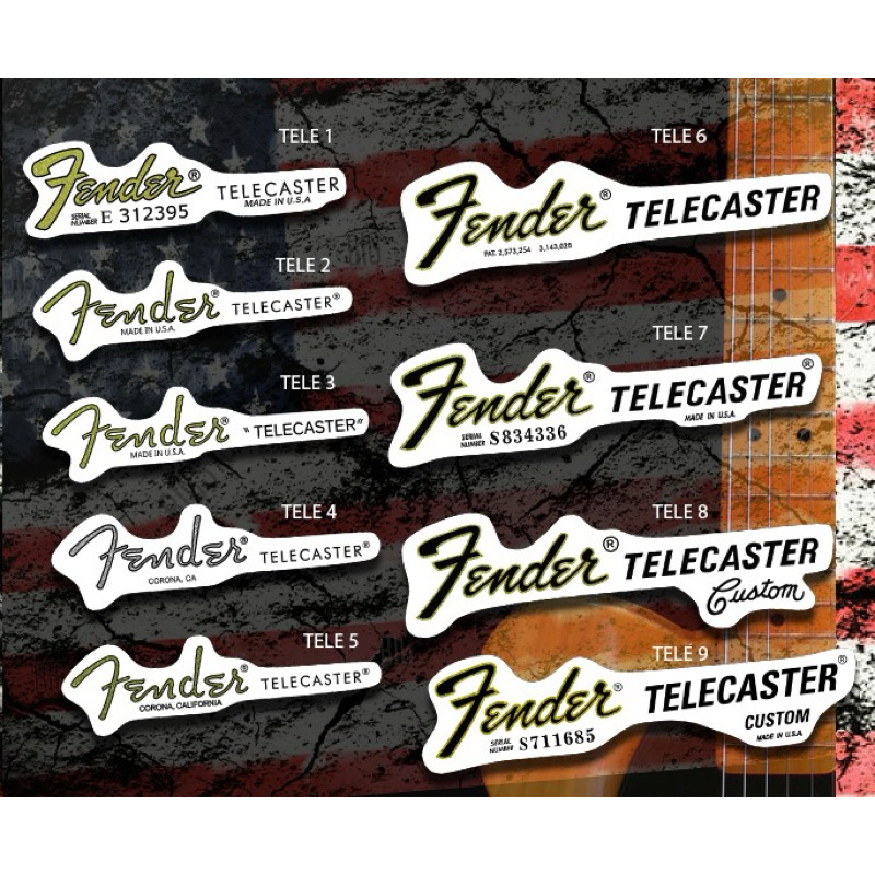 🔥🇺🇸Superb Quality🔥 Fender Telecaster Headstock Waterslide Decal ...