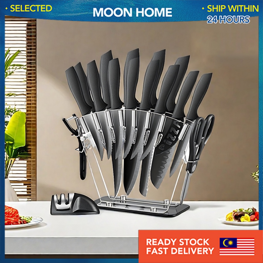 Premium Knife Set Lightweight and Sharp with Swivel Knife Holder ...