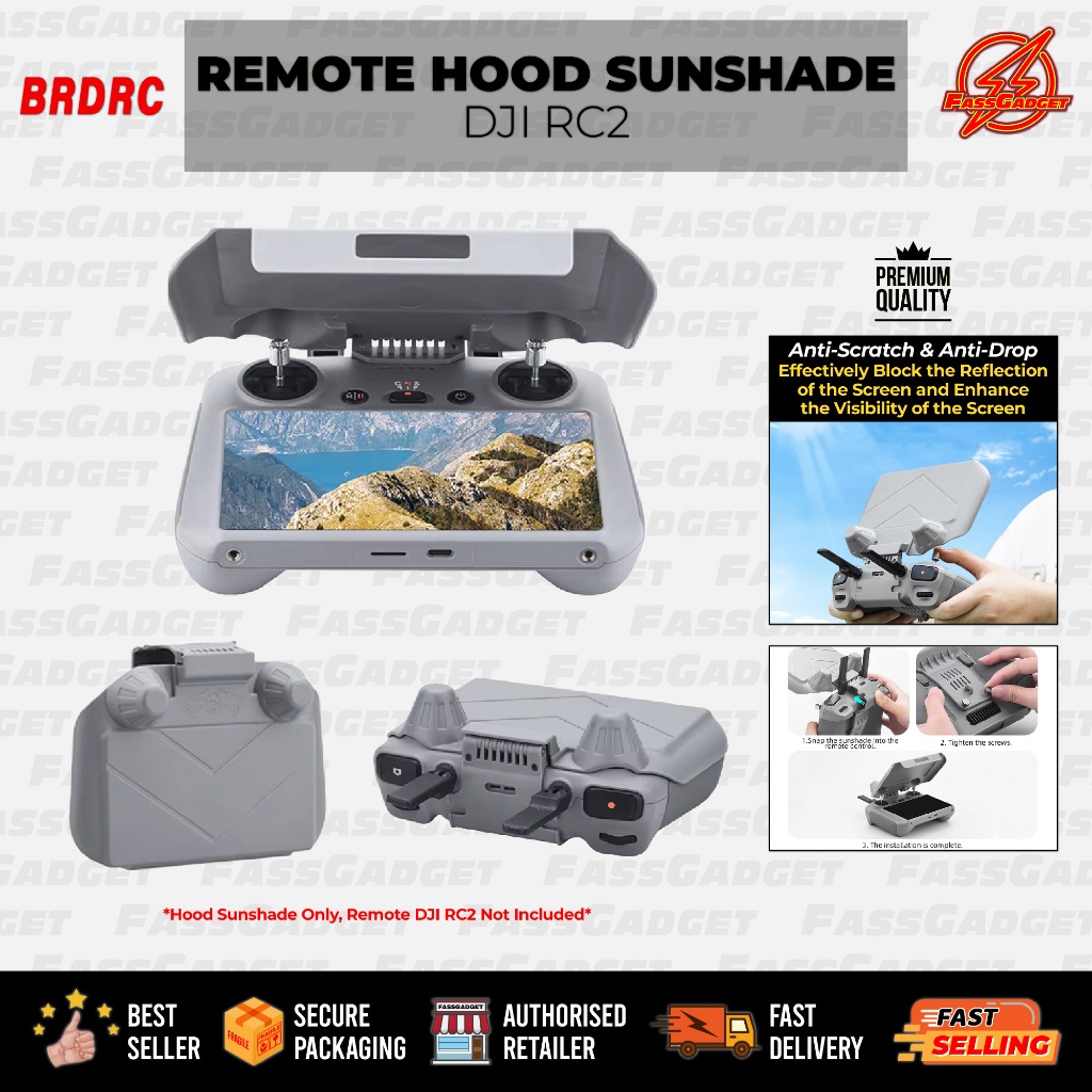 (🔥READYSTOCK🔥) DJI MINI 4 PRO REMOTE RC2 HOOD SUNSHADE (BRDRC) | Shopee ...