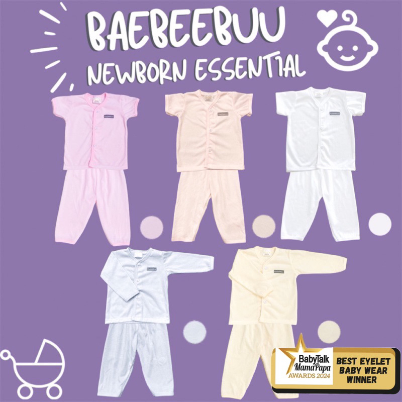 BaeBeeBuu | Baju Bayi Newborn Cotton – Baju & Seluar Lengan Pendek dan ...
