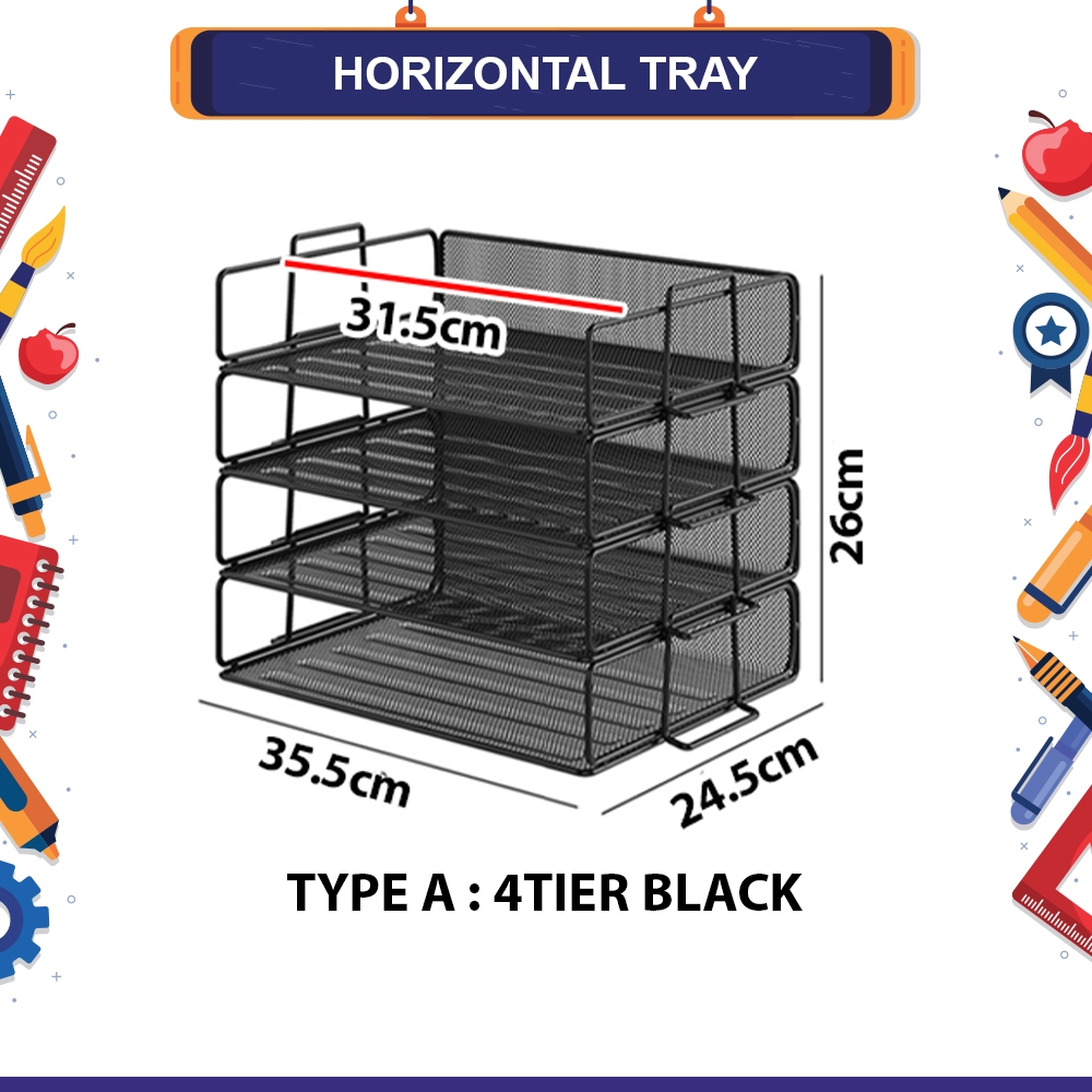 Innohut Metal Document Sorage Rack Document Tray Desktop Paper ...