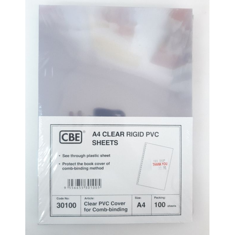 A4 PLASTIK KAD CLEAR RIGID PVC SHEET ( 100 SHEET ) | Shopee Malaysia