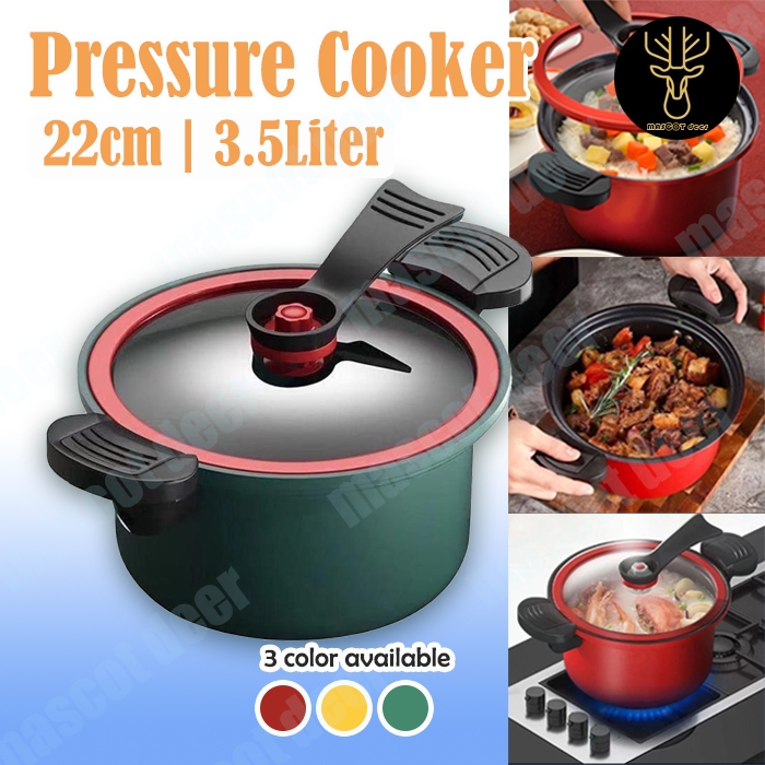 22CM 3.5L Micro Pressure Cooker Multi-Function Cooker Pot Soup Pot ...