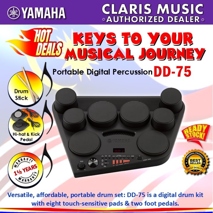 YAMAHA DD75 ALL-IN-1 PORTABLE DIGITAL DRUM-NEW UNIT! (MODEL: DD75 / DD ...