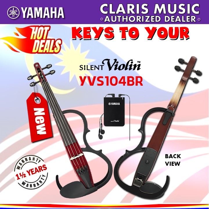 Yamaha YSV104BR SILENT Violin 4/4 Full Size Violin-NEW UNIT! ( YSV104 / YSV-104 / ysv104br ...