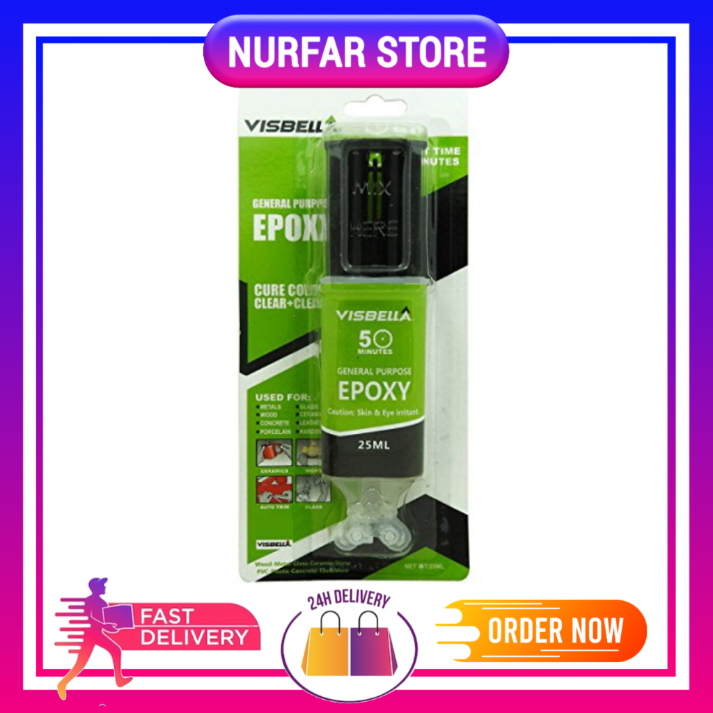 Visbella Epoxy Glue 25mL Syringe Clear 5 Minutes | Shopee Malaysia