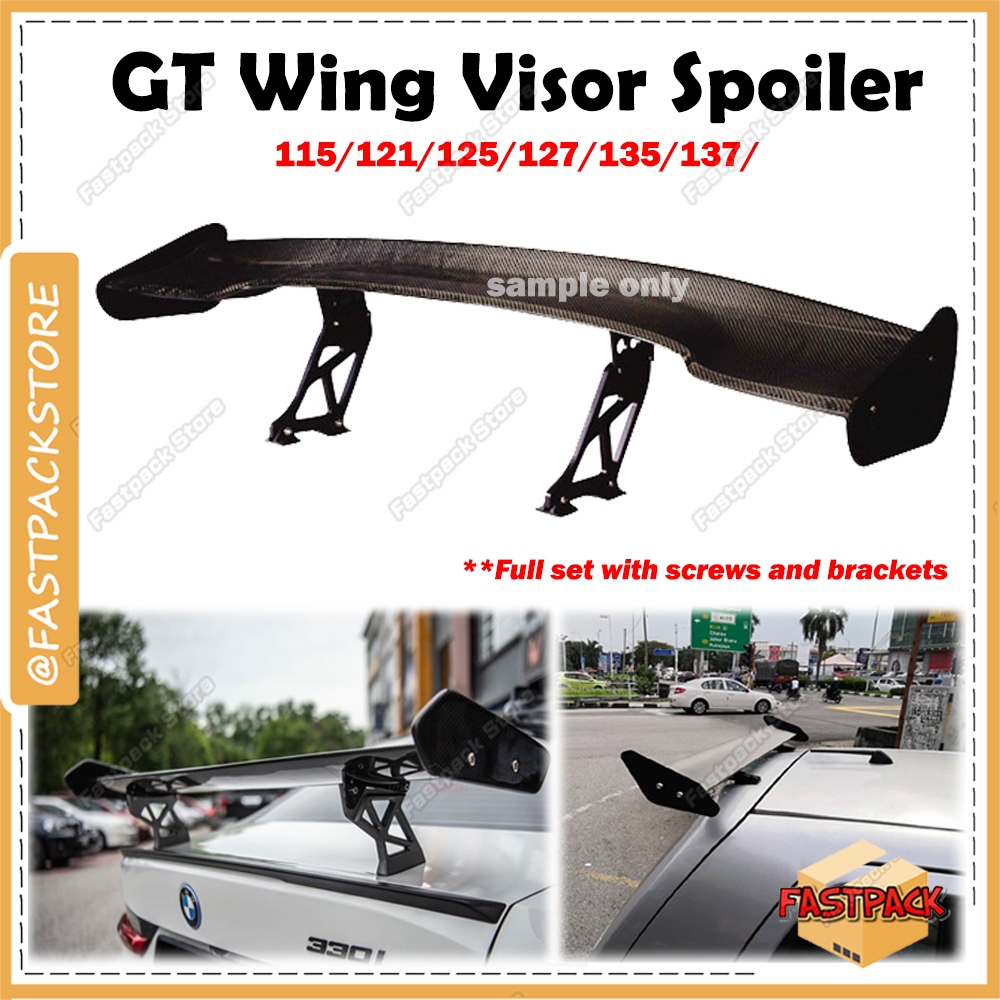 Universal Car Racing GT Wing Spoiler Powder Coated Aluminum Hatchback ...