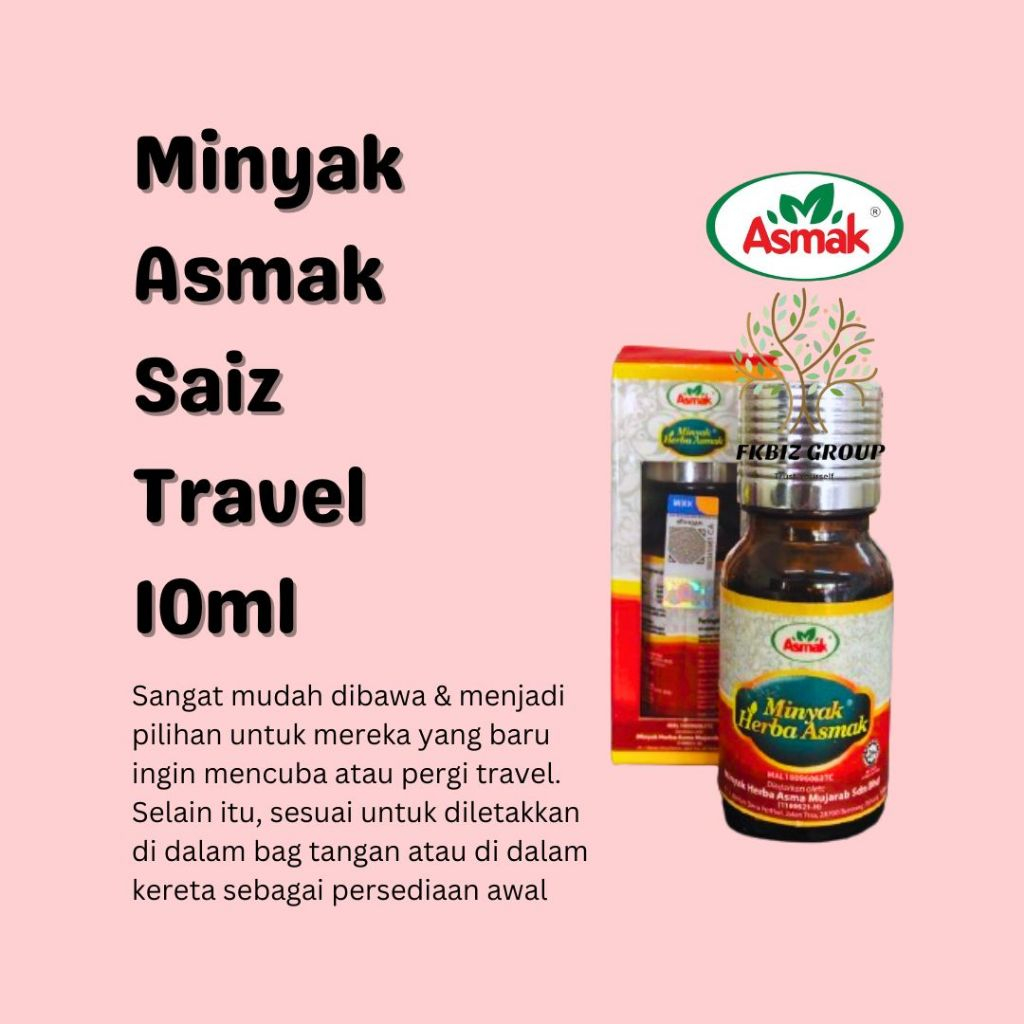 Minyak Herba Asmak 10ML Original HQ Sesuai Untuk Satu Keluarga Kembung ...