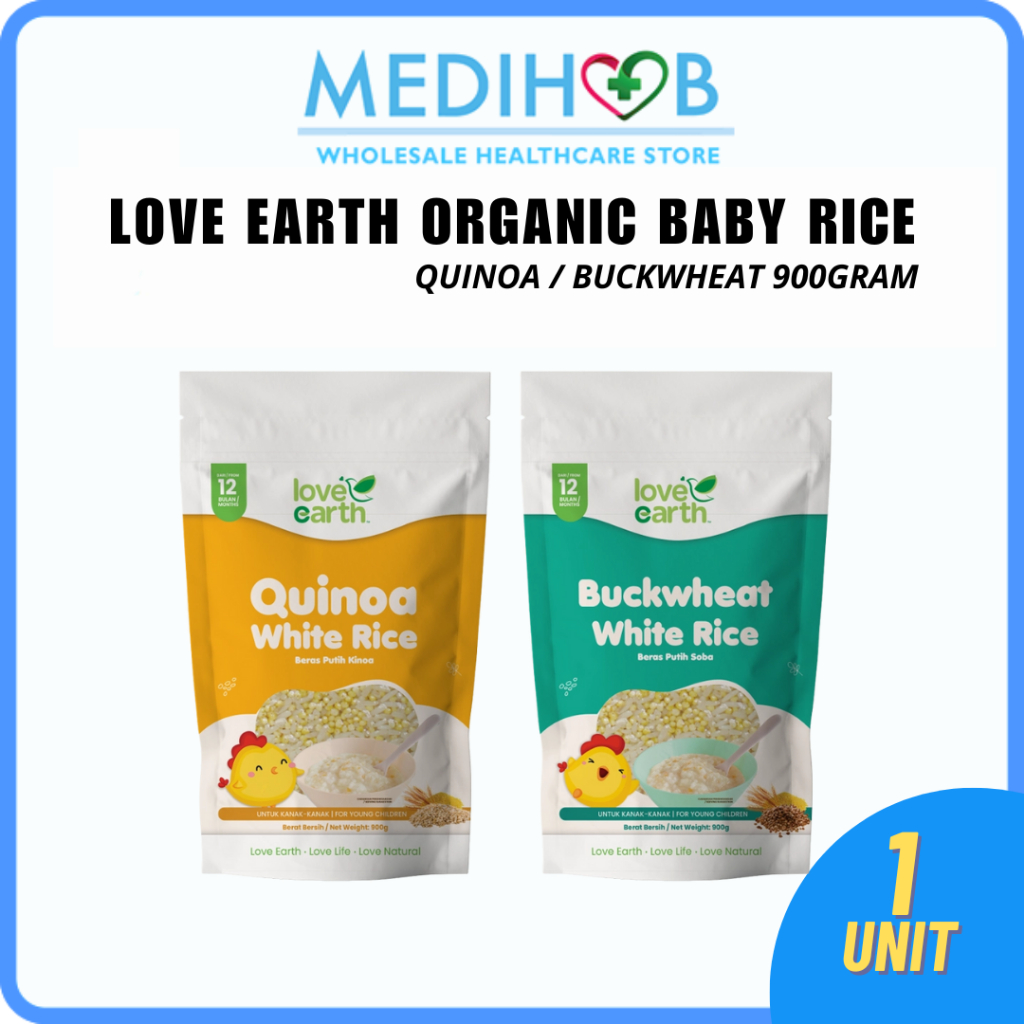 Love Earth Organic Baby Rice Quinoa (EXP12/2025) / Buckwheat 900g ...