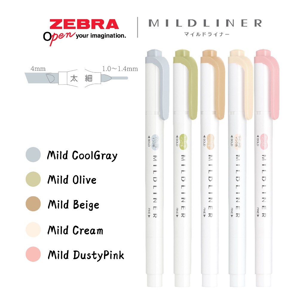 Zebra Mildliner Neutral Colour Series Highlighter | Shopee Malaysia