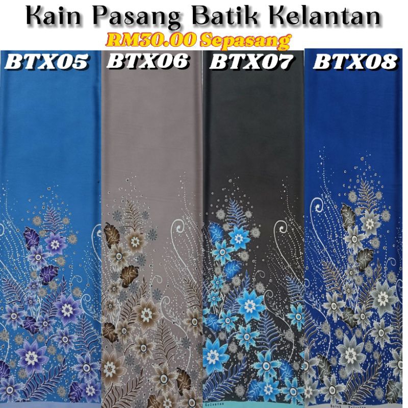 KAIN PASANG NEW COLLECTION BATIK KELANTAN KAIN METER KAIN ELA | Shopee ...