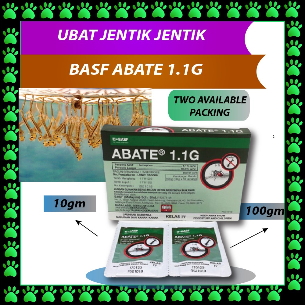 BASF Abate 1.1G (10G & 100G) Aedes Mosquito Larvae Killer | Shopee Malaysia