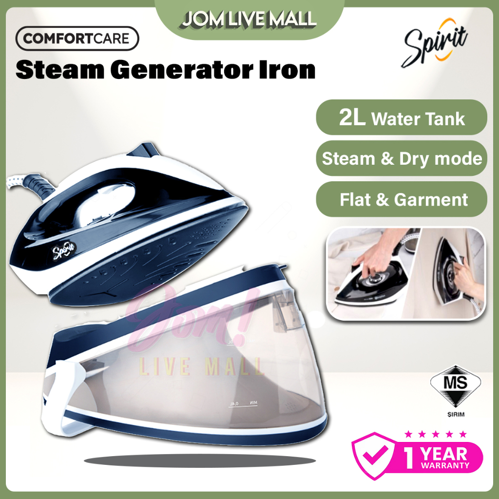SPIRIT Iron Steam Generator Iron Steamer Handheld 2L Garment Steamer ...