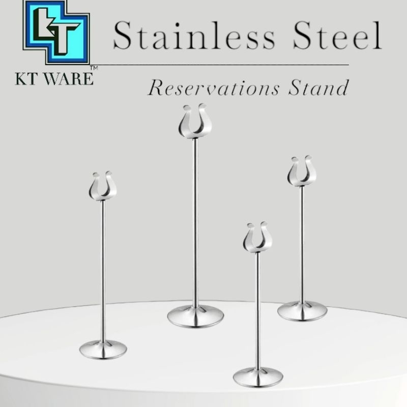 KT WARE Stainless Steel Reservation Stand U-Shape Table Number Stand ...