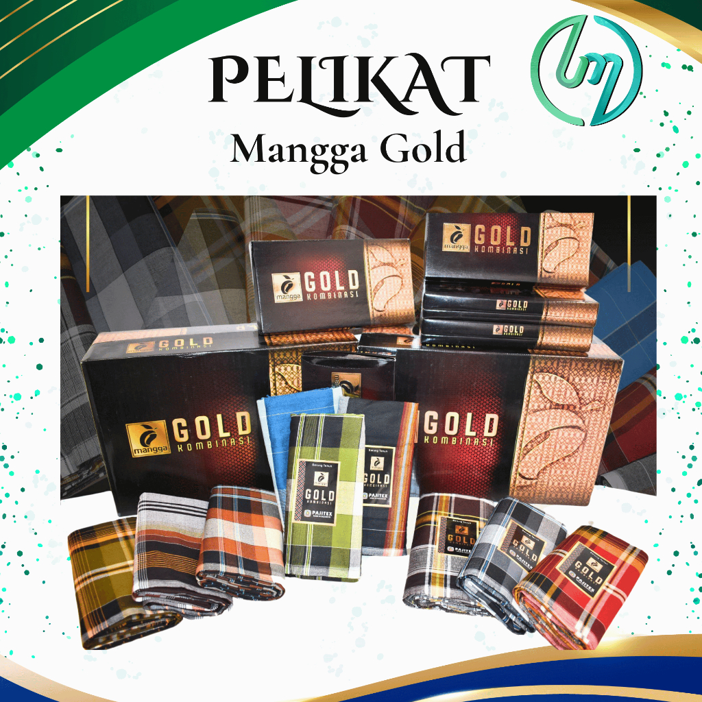 Kain Pelikat Mangga Gold Berkualiti Tinggi (Boleh Pilih Warna ...