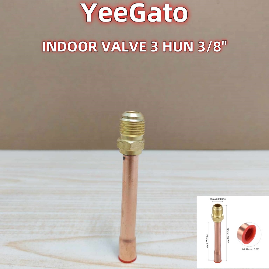 3hun [ 3/8"] INDOOR ACCESS VALVE AIRCOND UNIT PIPE COPPER TUBE ...