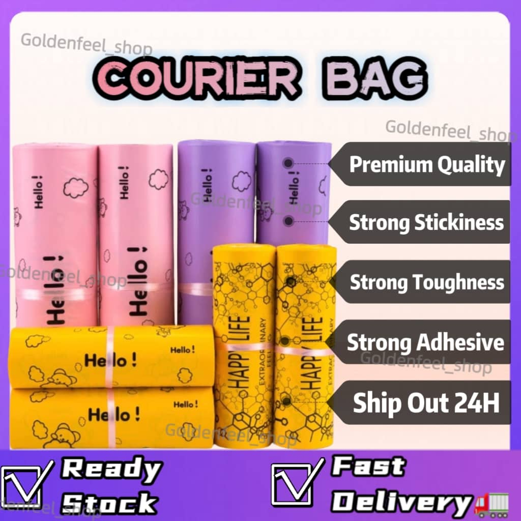 🔥Hot Sales🔥🇲🇾 100pcs Courier Bag No Pocket Courier Parcel Bag Kurier ...