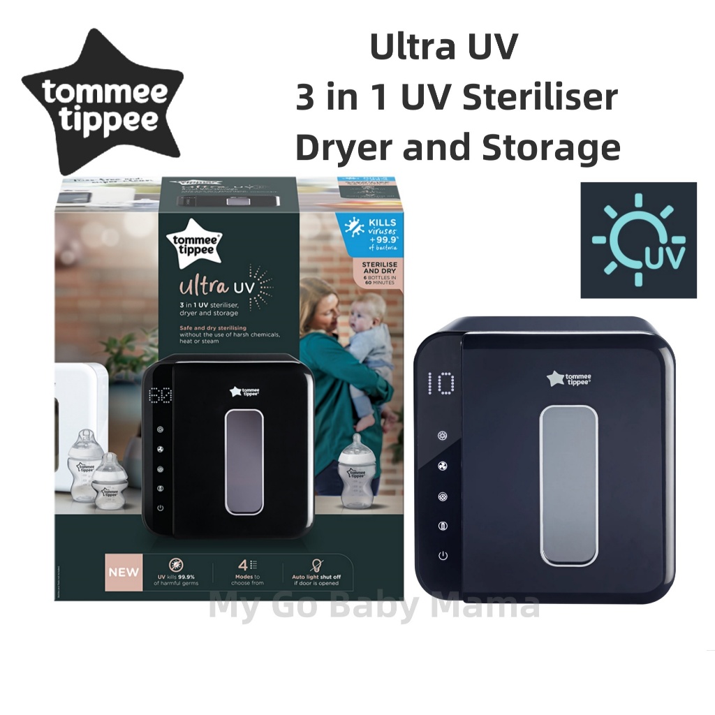 Tommee Tippee 3 in 1 Ultra UV Steriliser, Dryer and Storage ( Black ) | Shopee Malaysia