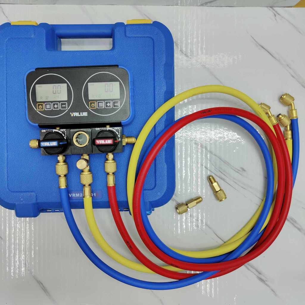 Digital Manifold Gauge gas meter aircond 3pcs Charging Hose Set R410a R32 R22 R134A R600 Air ...