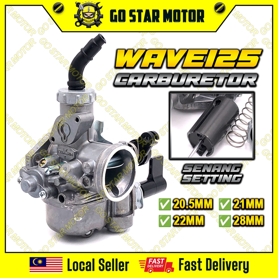 WAVE125 WAVE 125 W125 20.5MM 21MM 22MM 28MM RACING CARBURETOR CARB KARB KARBURETOR ASSY | Shopee ...