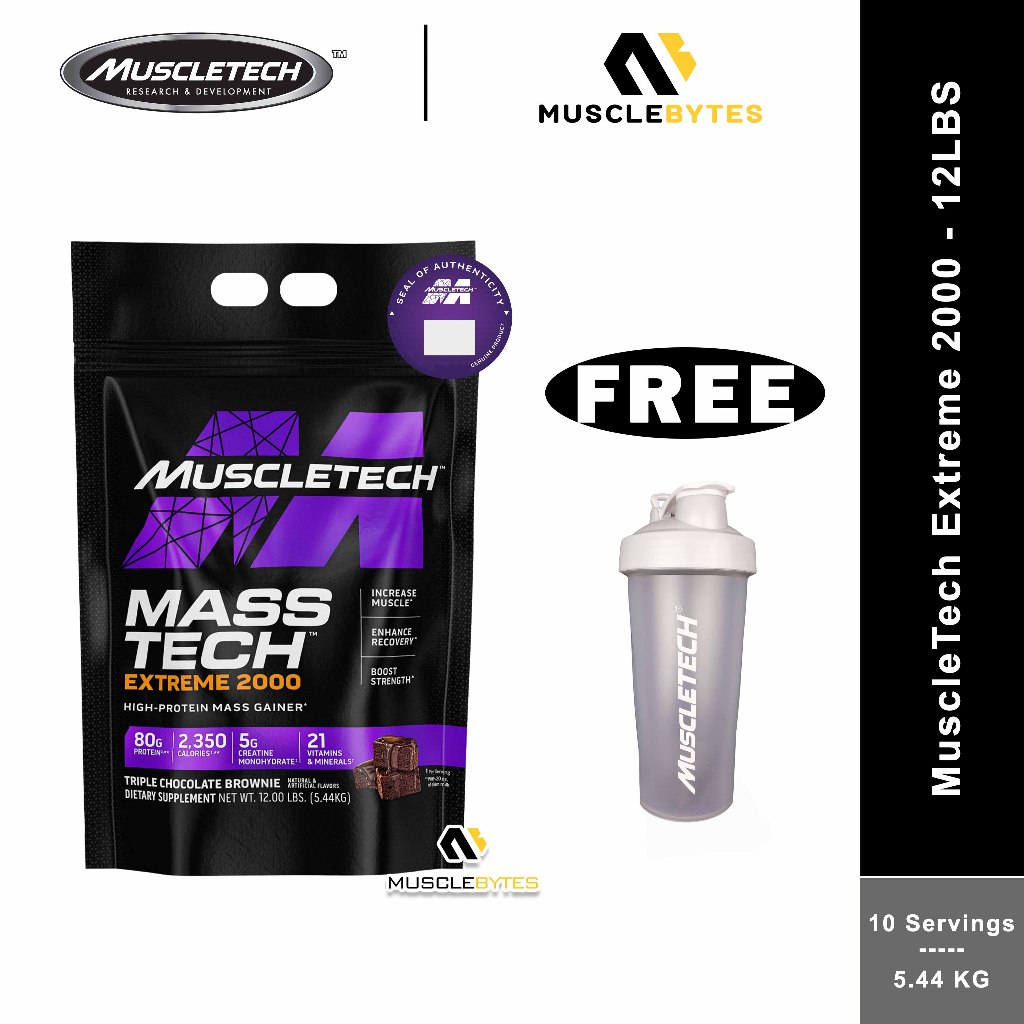 MuscleTech - Mass Tech Extreme 2000 [5.44KG / 12LBS / 10 Servings ...