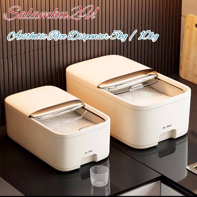 Aesthetic Rice Dispenser, Rice Storage Box, 5/10kg, Moisture Proof ...