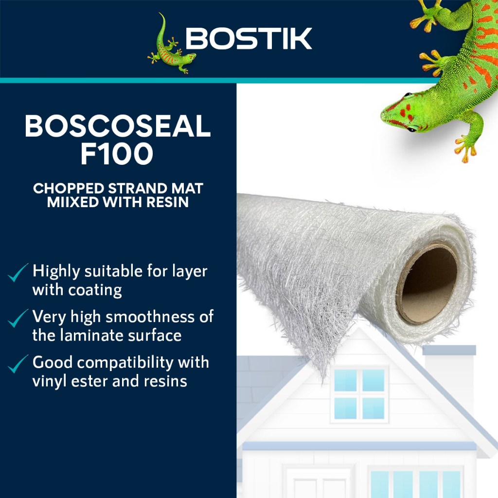 Bostik Boscoseal F100 Chopped Strand Fiber Mesh Mixed With Resin For ...