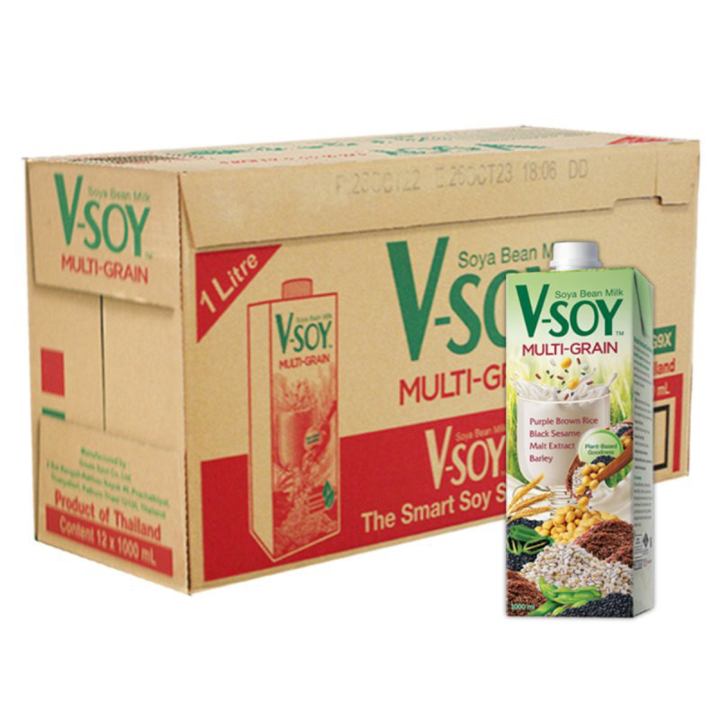 [CARTON DEALS] V-Soy Soya Bean Milk 1L x 12 | Shopee Malaysia