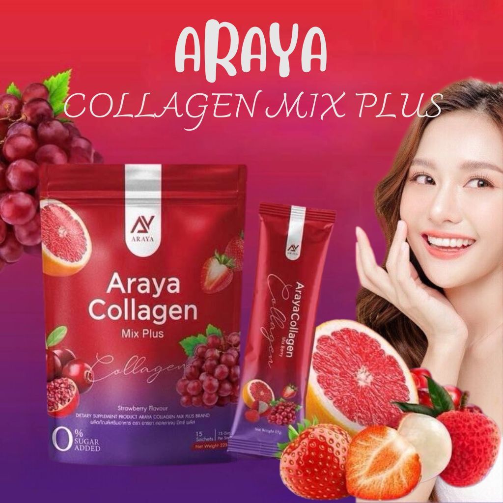 ARAYA COLLAGEN MIX PLUS THAILAND COLLAGEN 0% SUGAR - ORIGINAL HQ | Shopee Malaysia