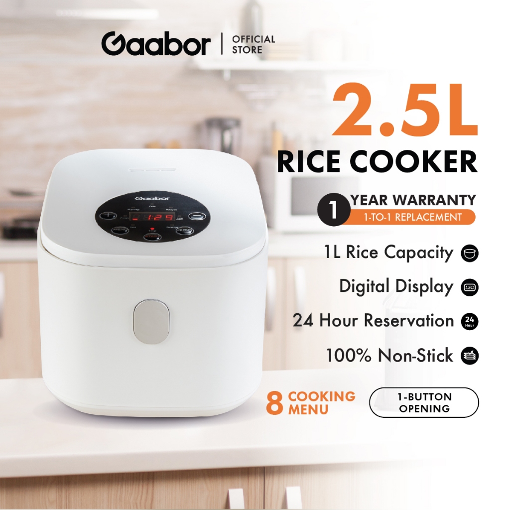 Gaabor Rice Cooker 2.5L Large Capacity 24 Hours Keep Warm Smart GR-S25D ...