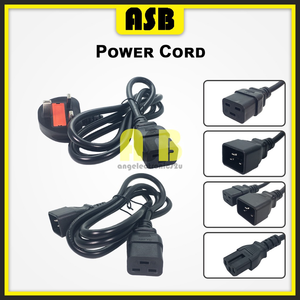(1pc) UK Type C19 Female Socket / C20 Male Plug / C20 To C19 Socket ...