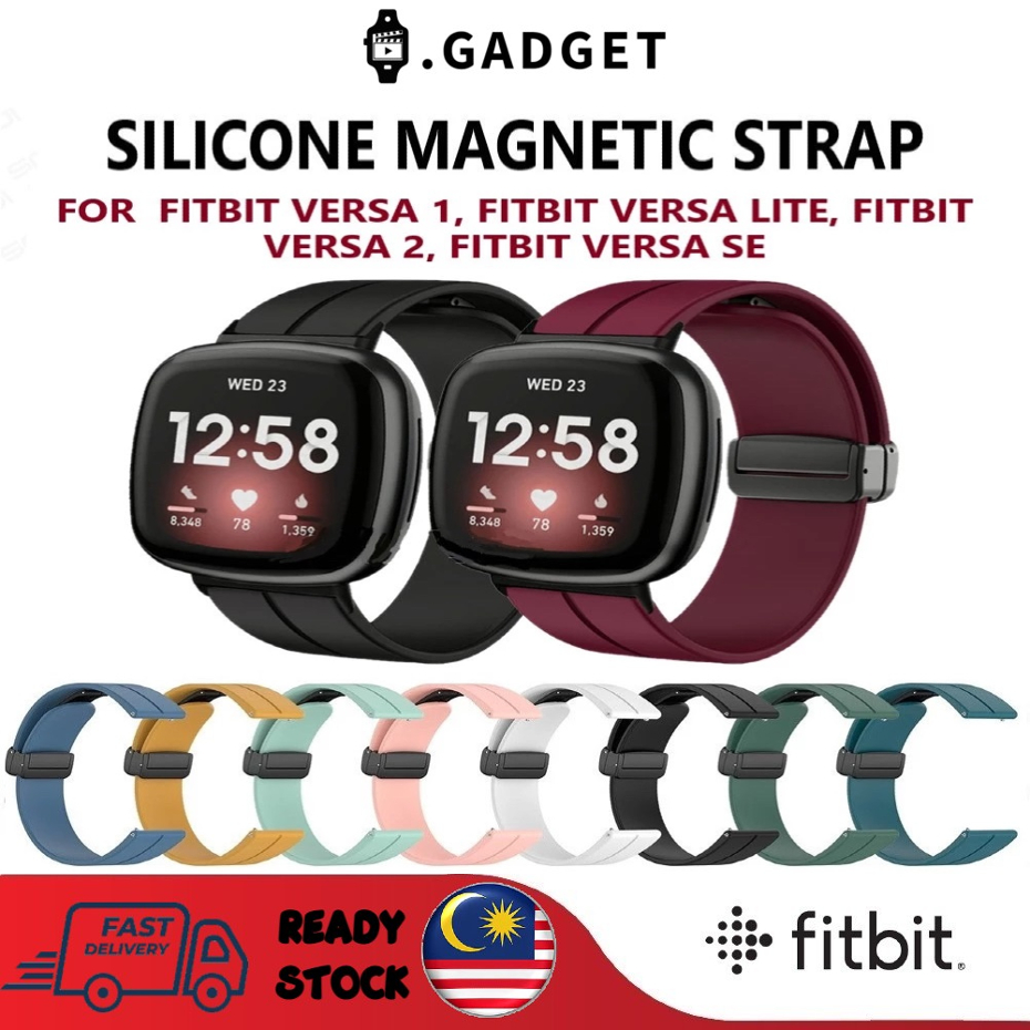 [Ready Stock] Color Silicone Magnetic Strap for Fitbit Versa 2, Fitbit ...
