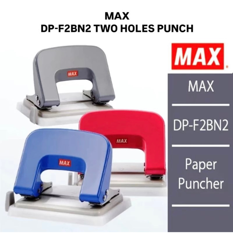 *Original* Max DP-F2BN 2 Paper Puncher Two Holes Punch B Type / Penebuk ...