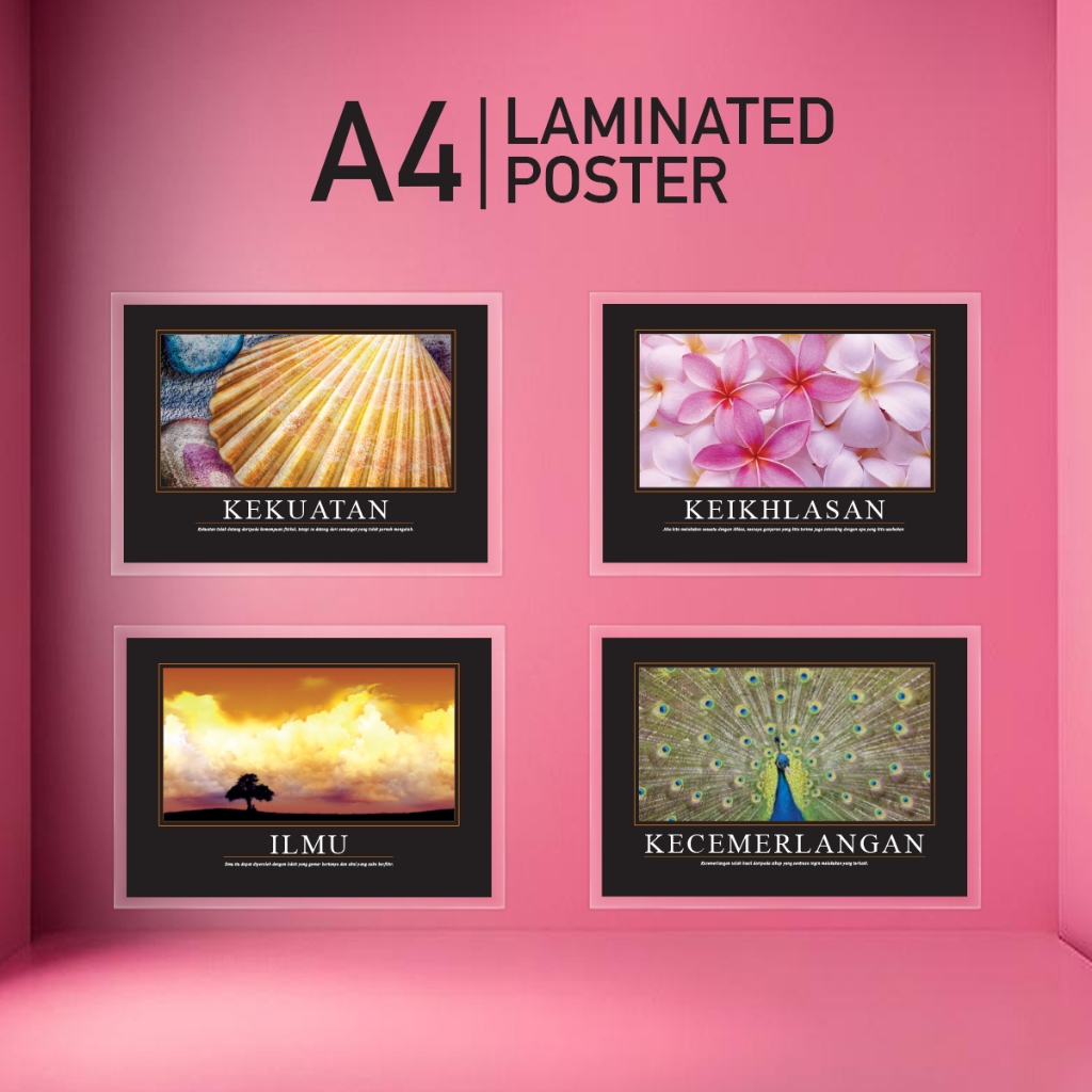 [Laminated Poster] A4 Size Poster Motivasi/Motivational Quotes Poster ...