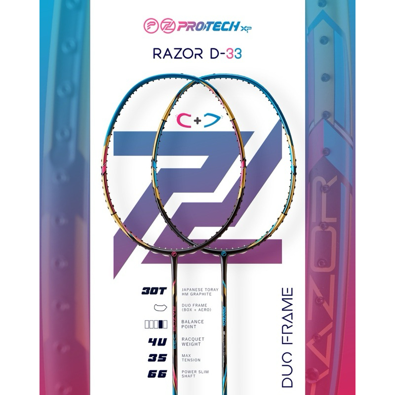 Protech Razor D-33 Badminton Racket (100% Original / Ready Stock ...