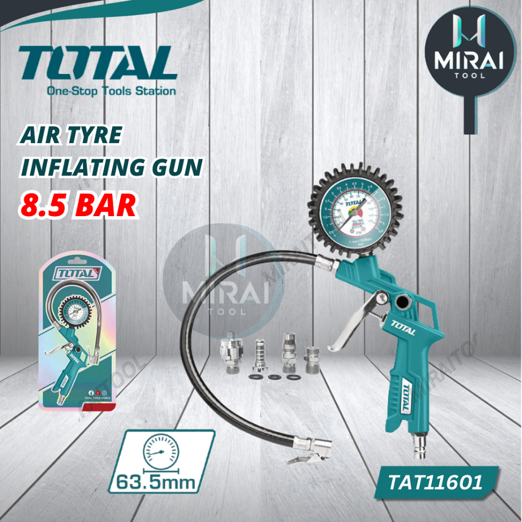 TOTAL TAT11601 1/4" Air Tyre Inflating Gun 8.5 bar (120 psi) | Shopee ...