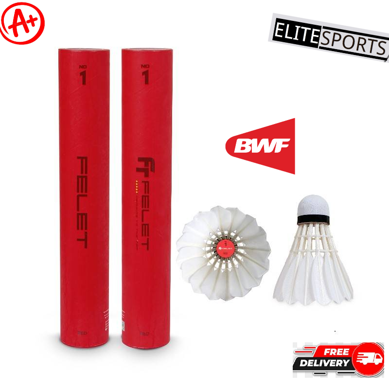 FELET Shuttlecocks No.1 Red badminton 100%ORIGINAL 77speed Tournament ...