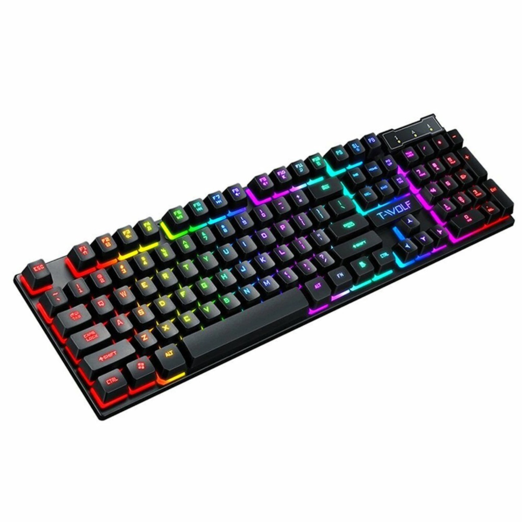 T-WOLF T20 Rainbow Backlit Gaming Keyboard #T20 #T-Wolf #Computer # ...