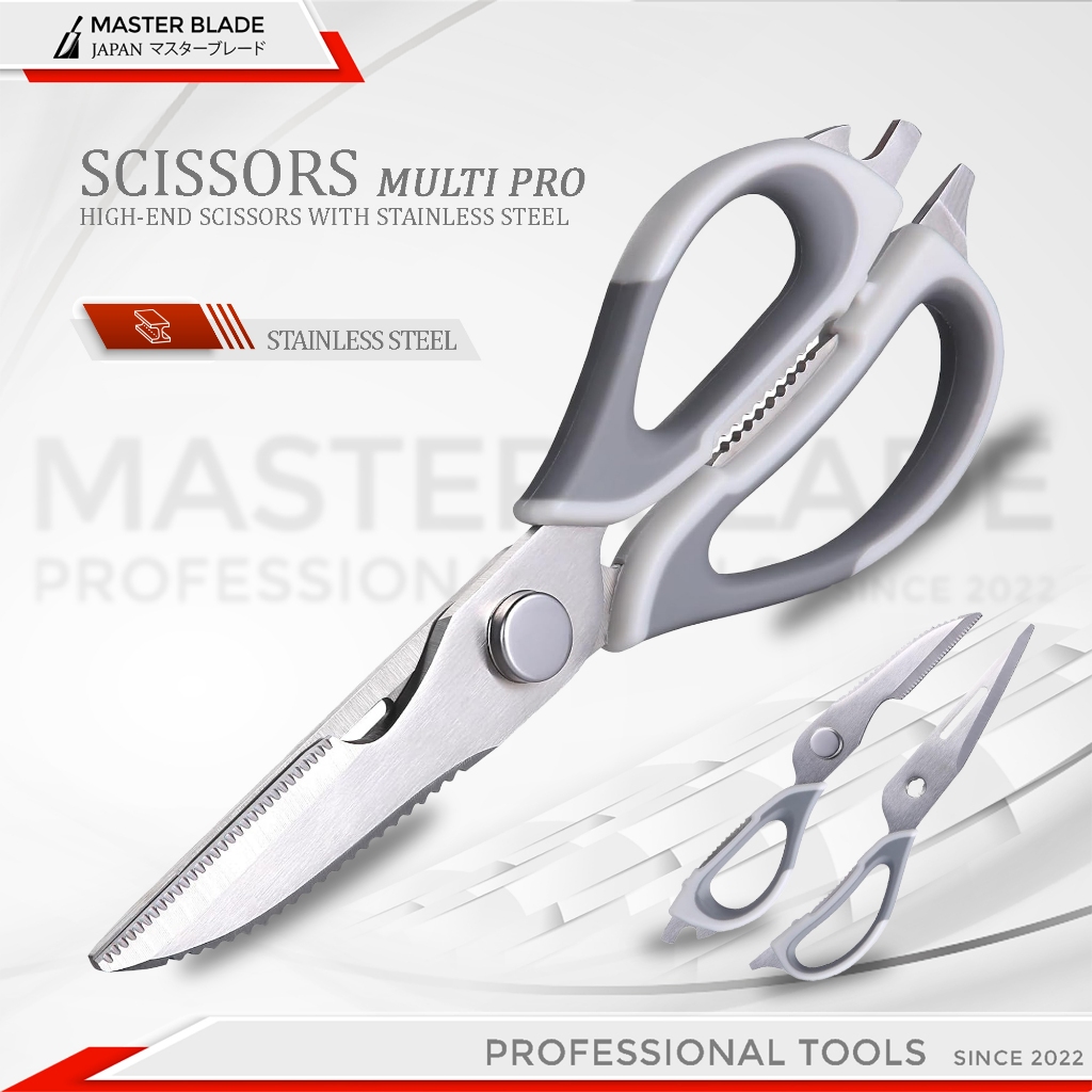 MASTER BLADE Kitchen Scissors Gunting Dapur Heavy Duty Stainless Steel ...