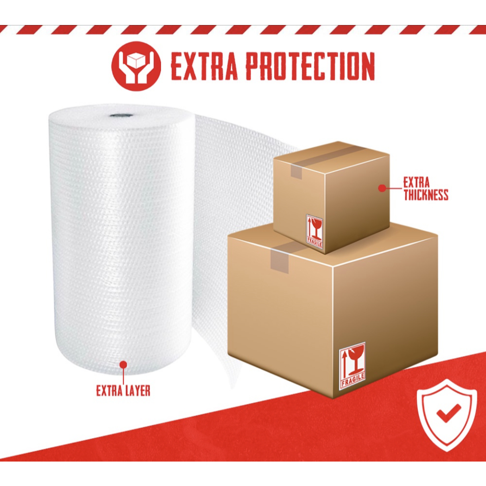 Extra Protection Packaging Triple Layer Bubble Wrap + Extra Thickness ...