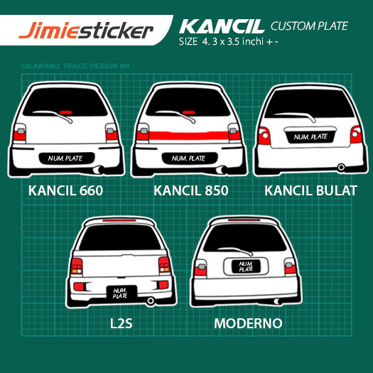 Sticker Kereta Kancil, Sticker Belakang, Custom Sticker, Car Sticker ...